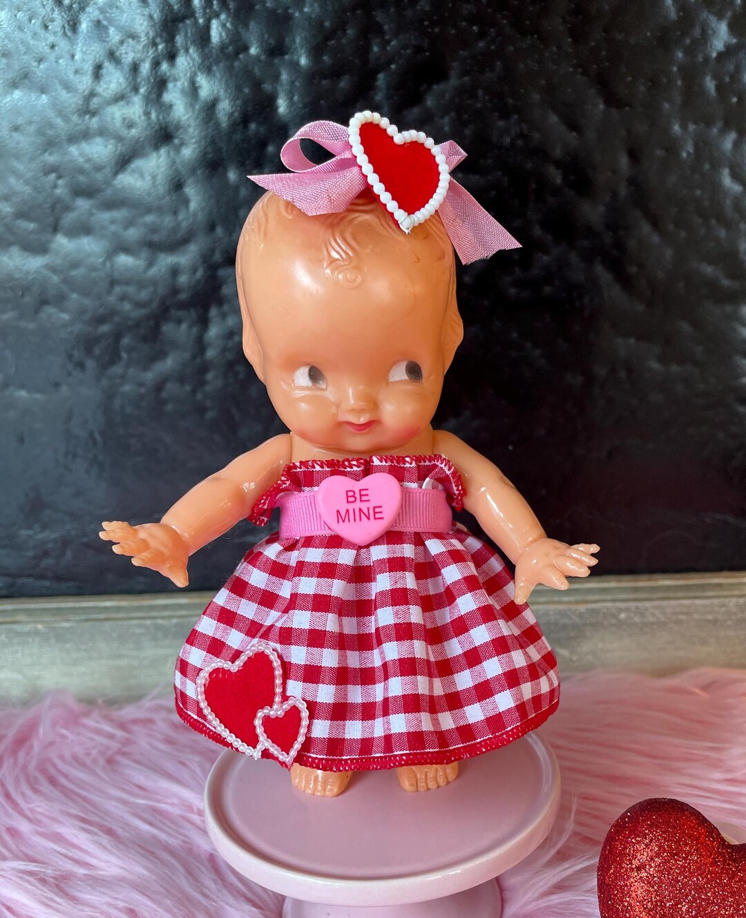 Valentine Decorated Vintage Irwin Kewpie Doll, Valentine Kewpie ...