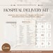 Hospital Bag Organiser Labels, Maternity Bag Organisation, Delivery ...