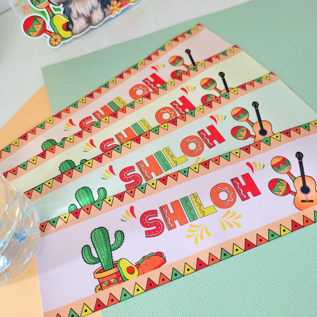 Fiesta Water Bottle Labels, Fiesta Birthday Party Decorations, Mexican ...