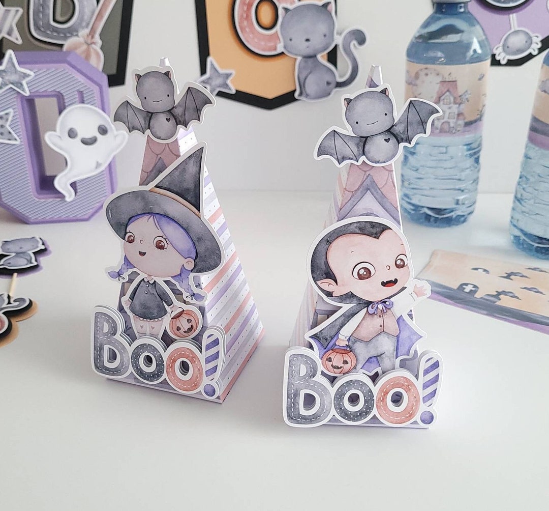 Halloween Pyramid Favor Box, Halloween Party Decorations, Halloween ...