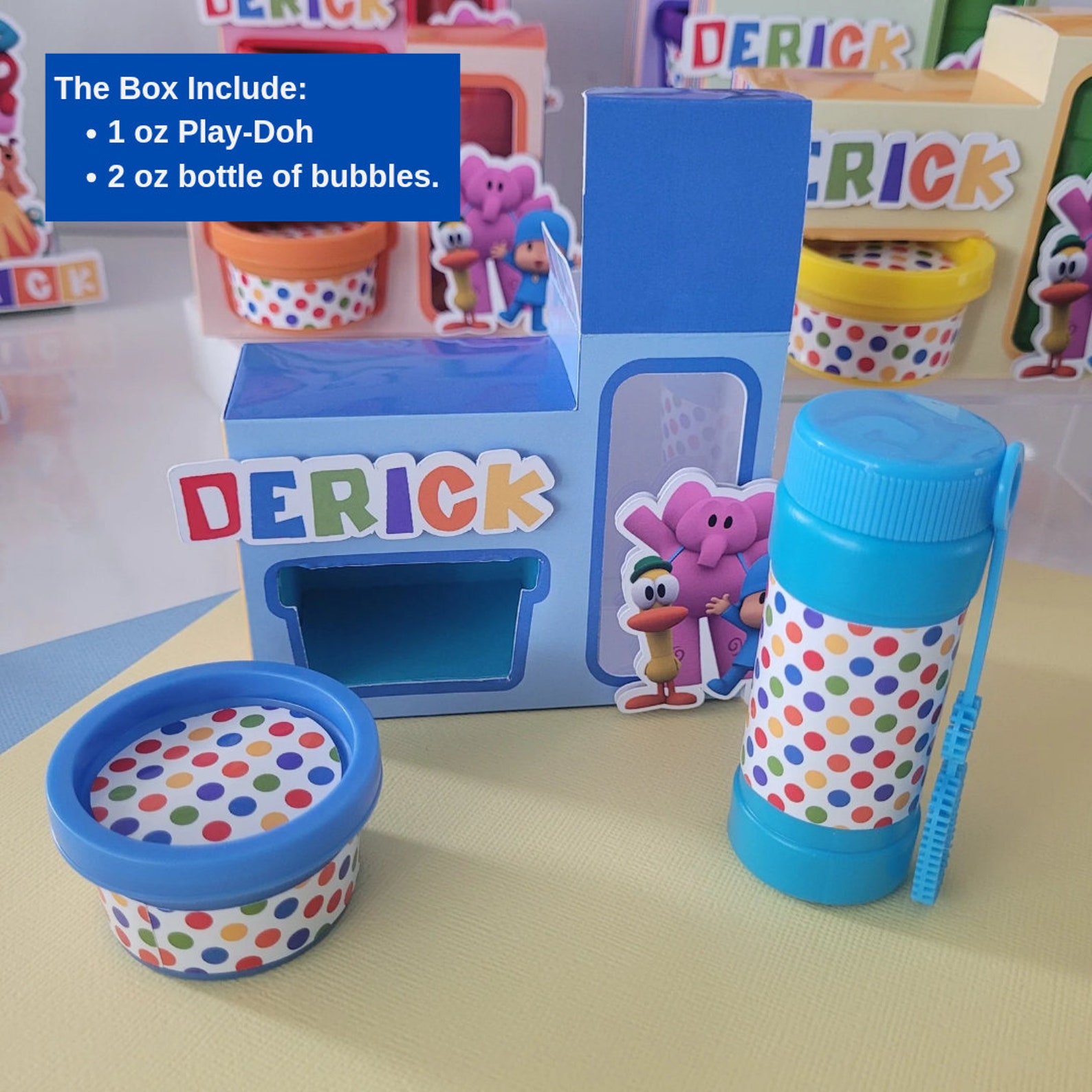 Personalized Pocoyo Birthday Party Favor Box: Handmade Activity Box - Etsy