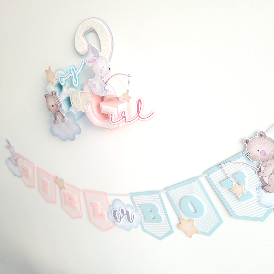 Gender Reveal Banner Gender Reveal Party Decorations Gender | Etsy