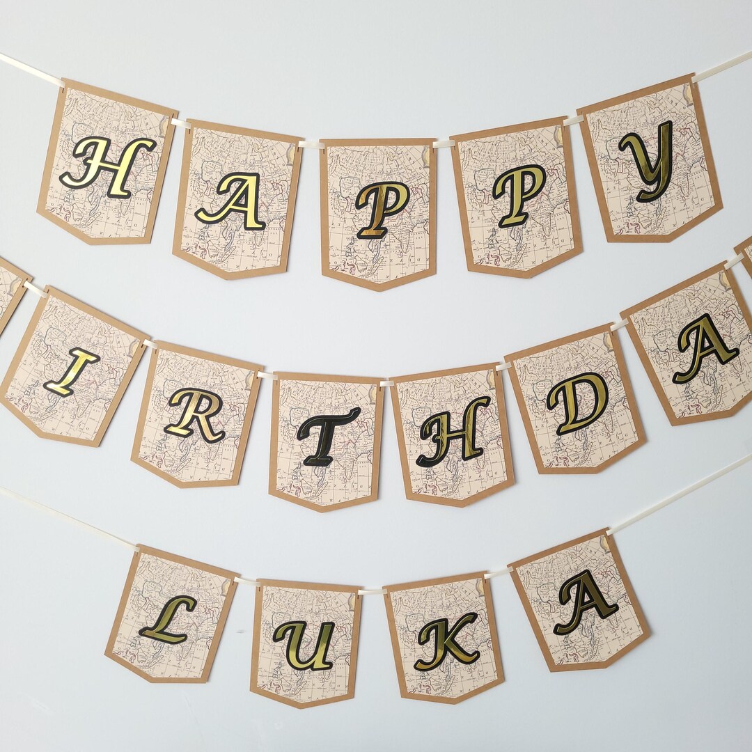 Travel Birthday Banner, Travel Party Decorations, Travel Birthday ...