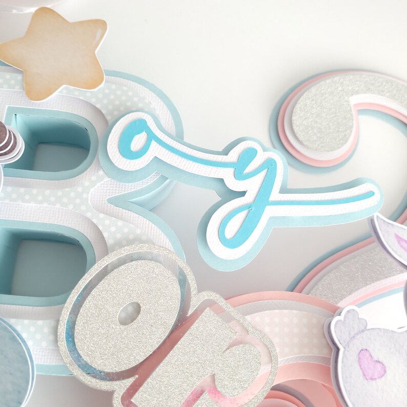 Gender Reveal 3D Letters Gender Reveal Party Decorations | Etsy