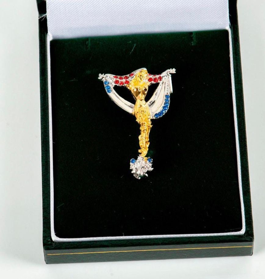 Original Vintage Erte Art Jewellery Sterling Silver Gold Plated Brooch ...