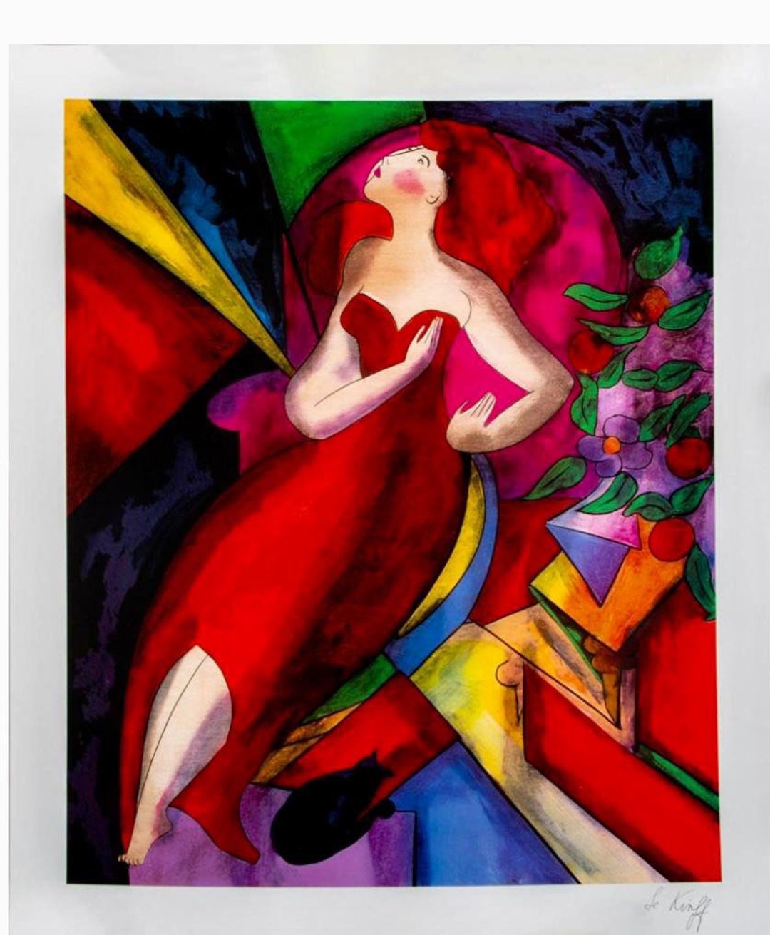 Original Rare Hand Signed Linda Le Kinff Seriolithograph ‘romane’ - Etsy