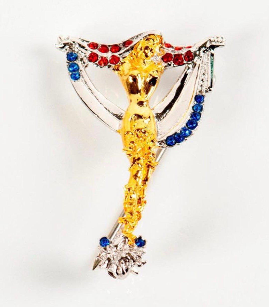 Original Vintage Erte Art Jewellery Sterling Silver Gold Plated Brooch ...