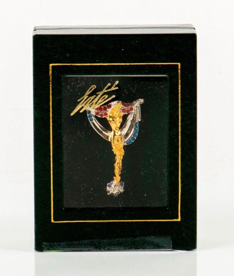 Original Vintage Erte Art Jewellery Sterling Silver Gold Plated Brooch ...