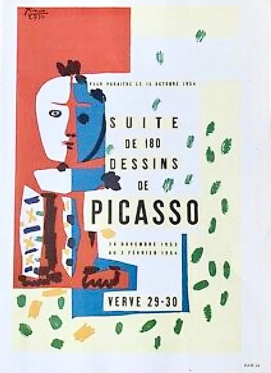 Original Vintage Lithograph Posters of Pablo Picasso - From 1957 First ...