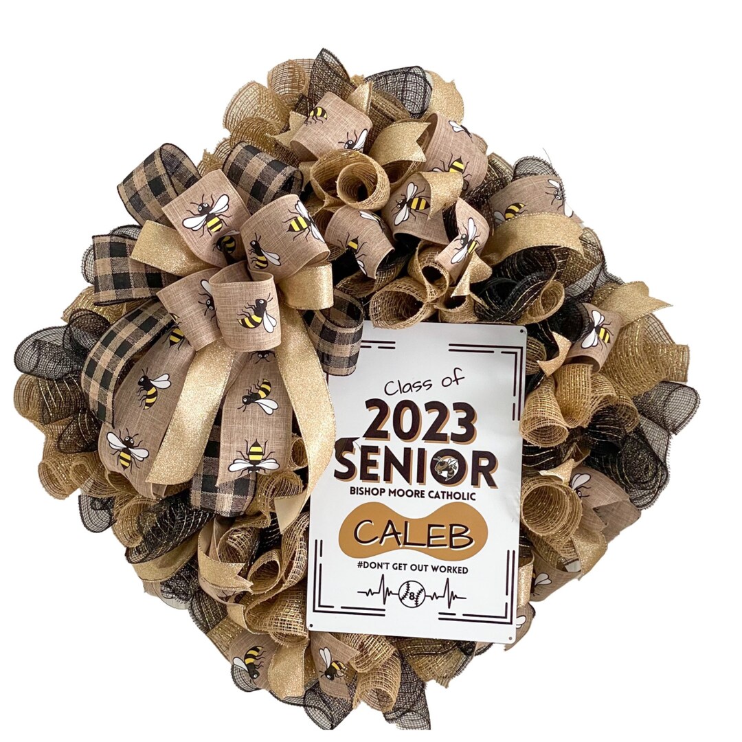 Class of 2023 Fabric Mesh Door Decor, Graduation Party Wreath, Senior ...
