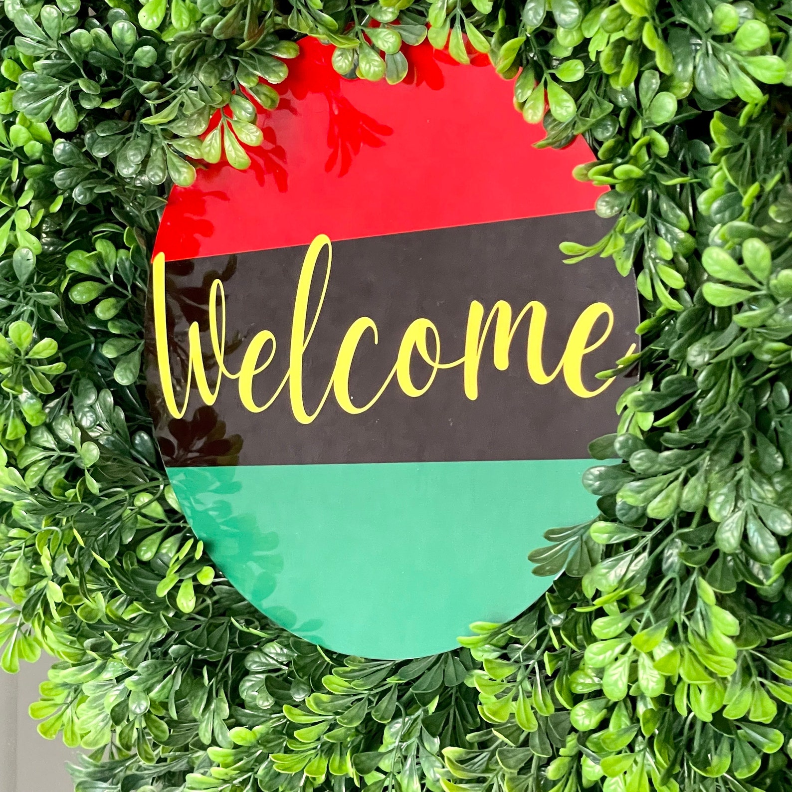 Welcome Wreath Sign, Black History Month African American Heritage ...