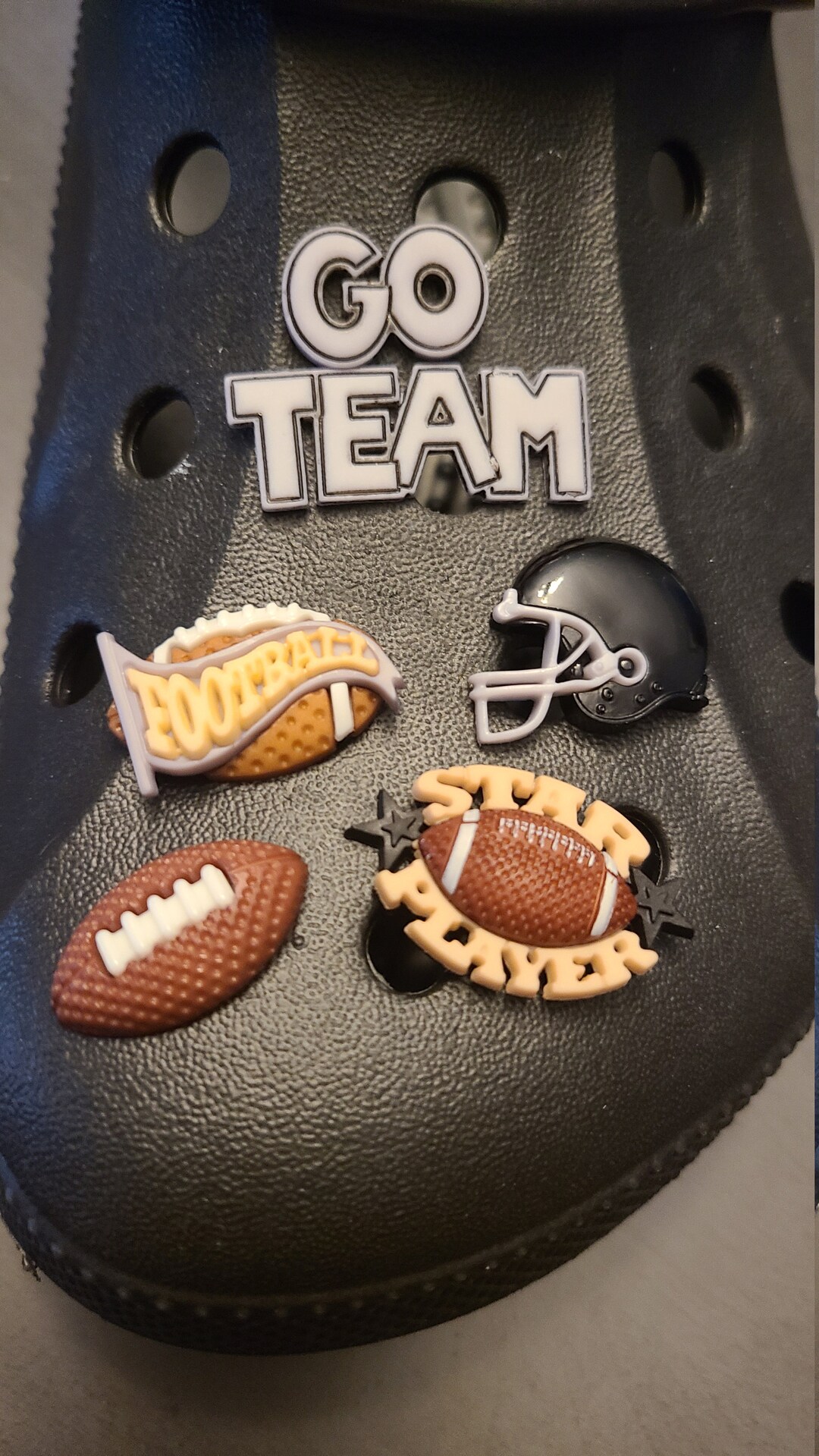 Croc Shoe Charms. Football Helmet Banner Star Player - Etsy
