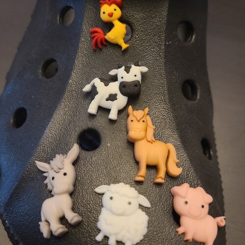Croc Shoe Charms Farm Animals Horse Chicken Donkey Pig - Etsy