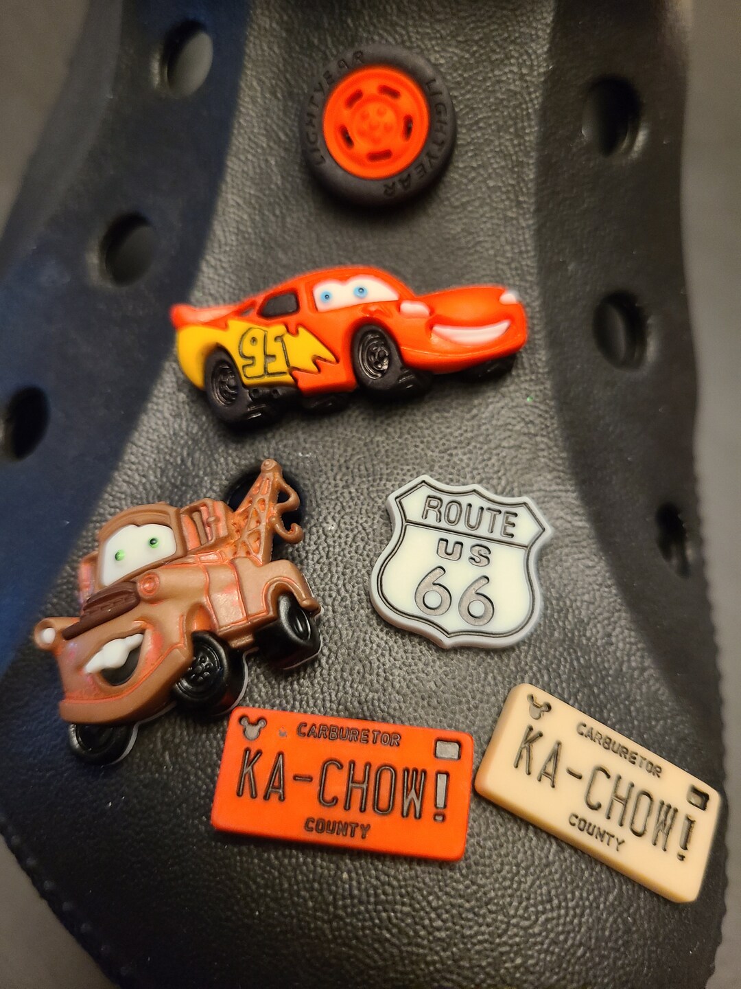 Croc Shoe Charms Disney Cars Inspired Racing Wheel License - Etsy