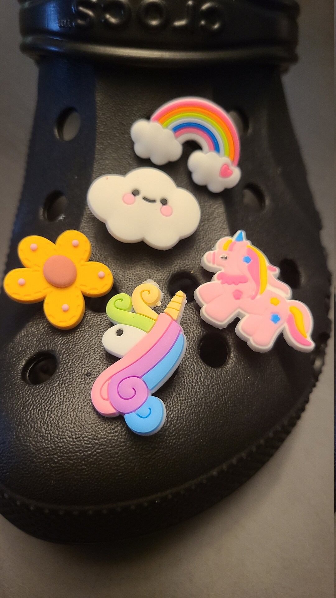 Croc Shoe Charms PVC Charms Rainbow Pony Cloud Flower - Etsy