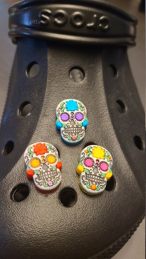 Croc Shoe Charms Sugar Skulls Halloween - Etsy