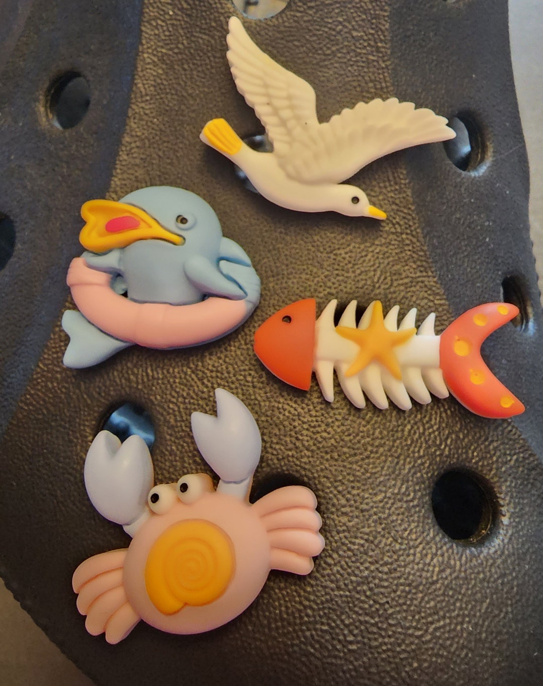 Croc Shoe Charms Seagull Crab Dolphin Fish Beach Shore - Etsy