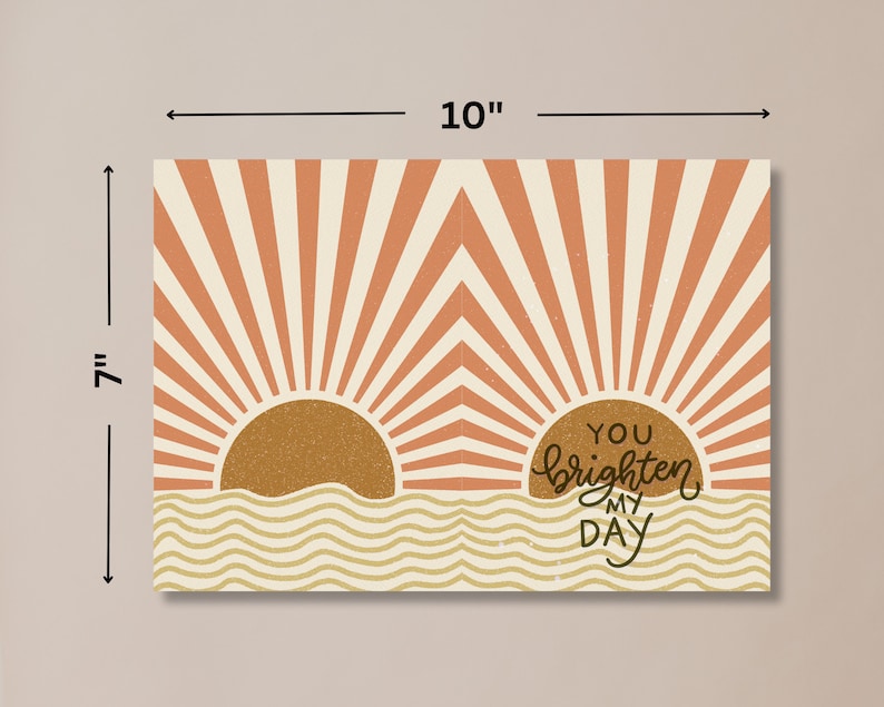 Printable You Brighten My Day Card Friends Family Encouraging Inspiring ...