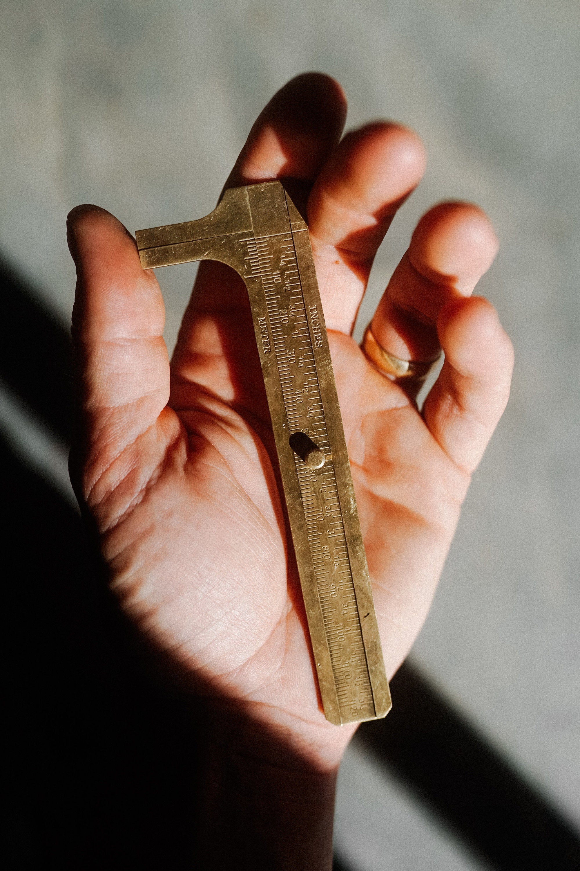 Solid Brass Measuring Vernier Worlds Best EDC - Etsy