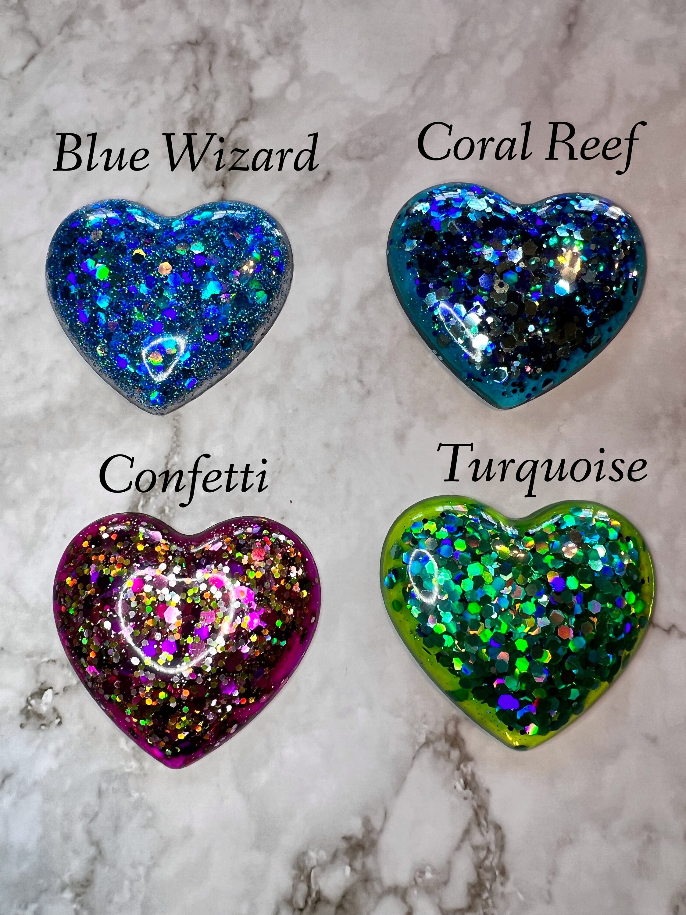 Glitter Pocket Hearts Pocket Heart Resin Pocket Heart - Etsy UK
