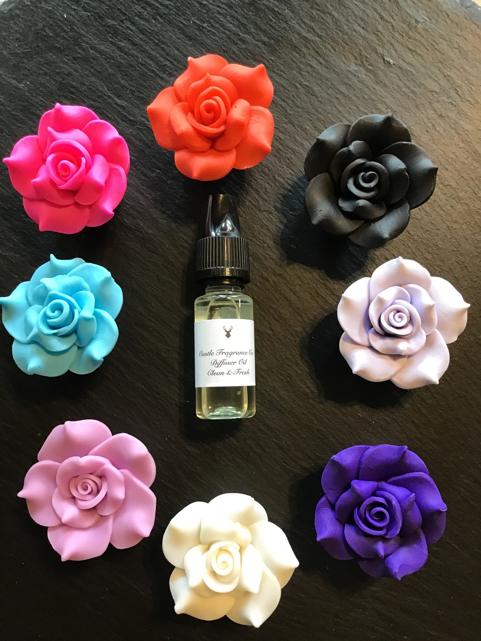 Rose Car Air Freshener Rose Car Diffuser Rose Vented Car - Etsy UK