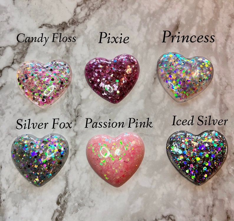Glitter Pocket Hearts Pocket Heart Resin Pocket Heart - Etsy UK