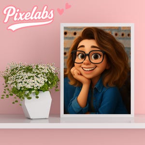 Custom Prom Pixar Style Portrait | Couple Cartoon Illustration ...
