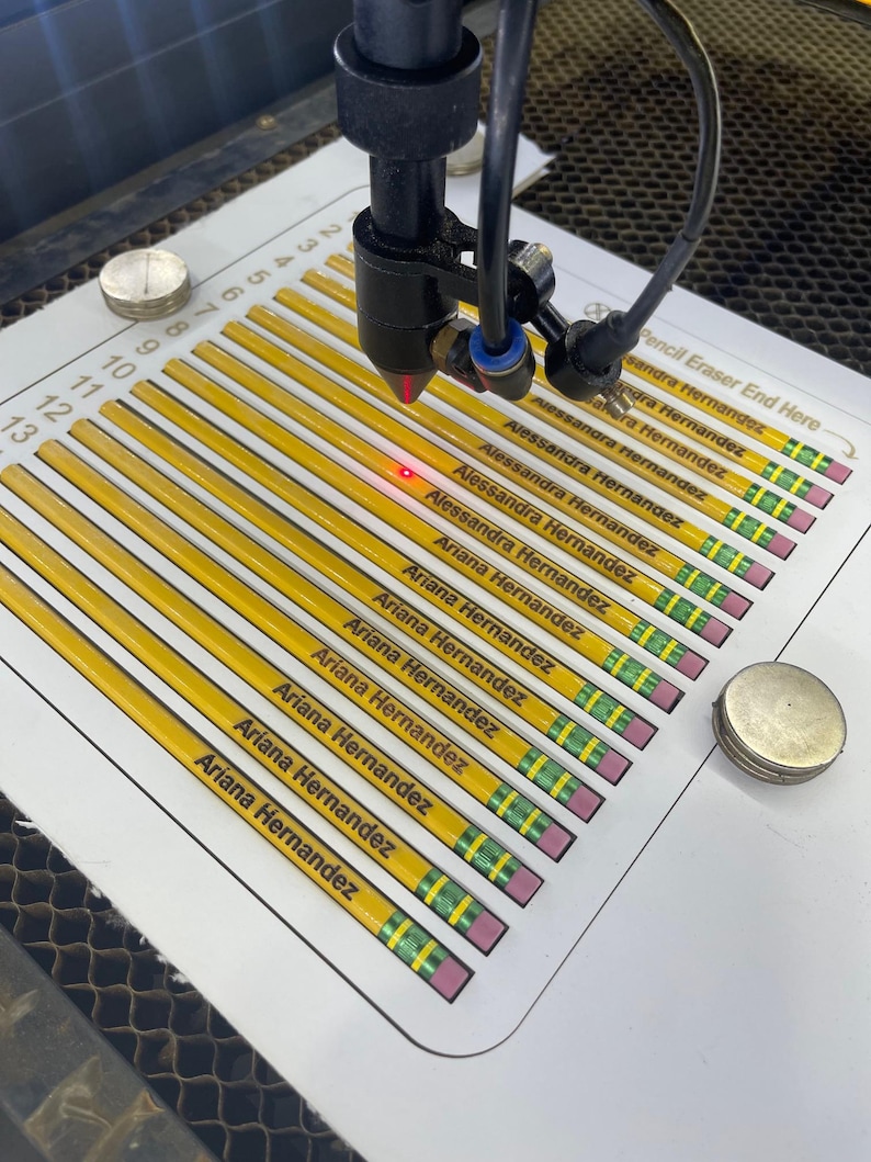 Name SVG FILE Pencil Jig / Template for Laser Etching, Pencil Engraving ...