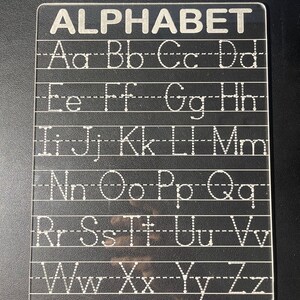 Alphabet ABC Acrylic Board Digital SVG & Lightburn File for Kids ...