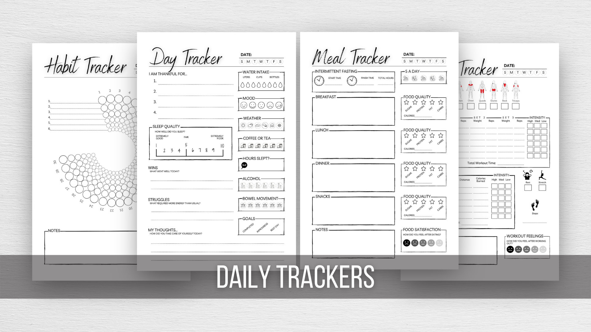 Habit Tracker | Daily Tracker | Weekly Tracker | Visual Tracker | A5 ...
