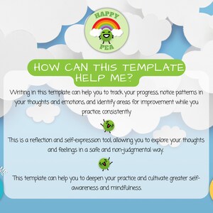 Mindful Meditation Digital Journal Printable Daily Tracker Visual ...