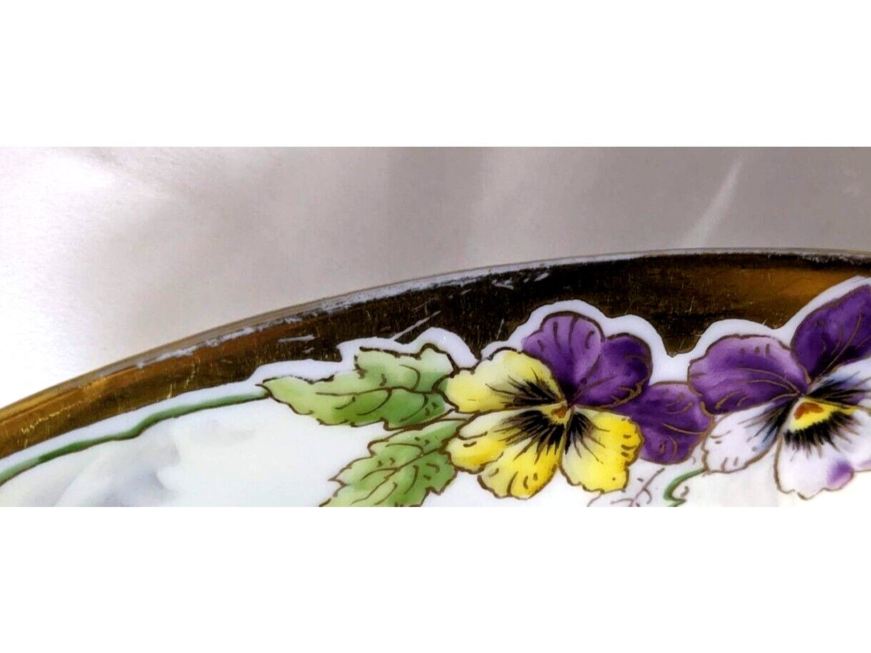 Vintage Hutschensreuther Selb Bavaria Gold Gilded Violet Oblong Dish 9 ...