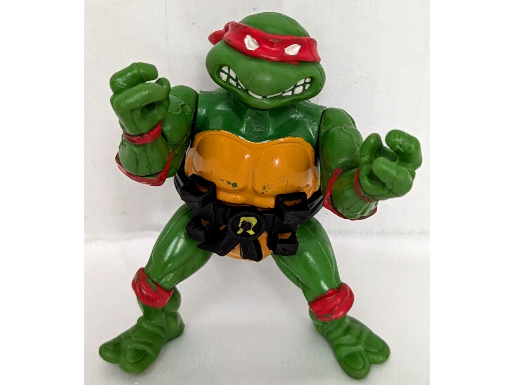 1988 Teenage Mutant Ninja Turtles TMNT Raphael Hard Head Vintage Figure ...