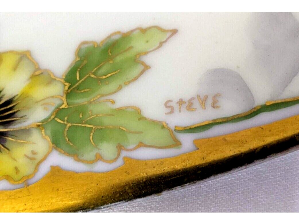 Vintage Hutschensreuther Selb Bavaria Gold Gilded Violet Oblong Dish 9 ...