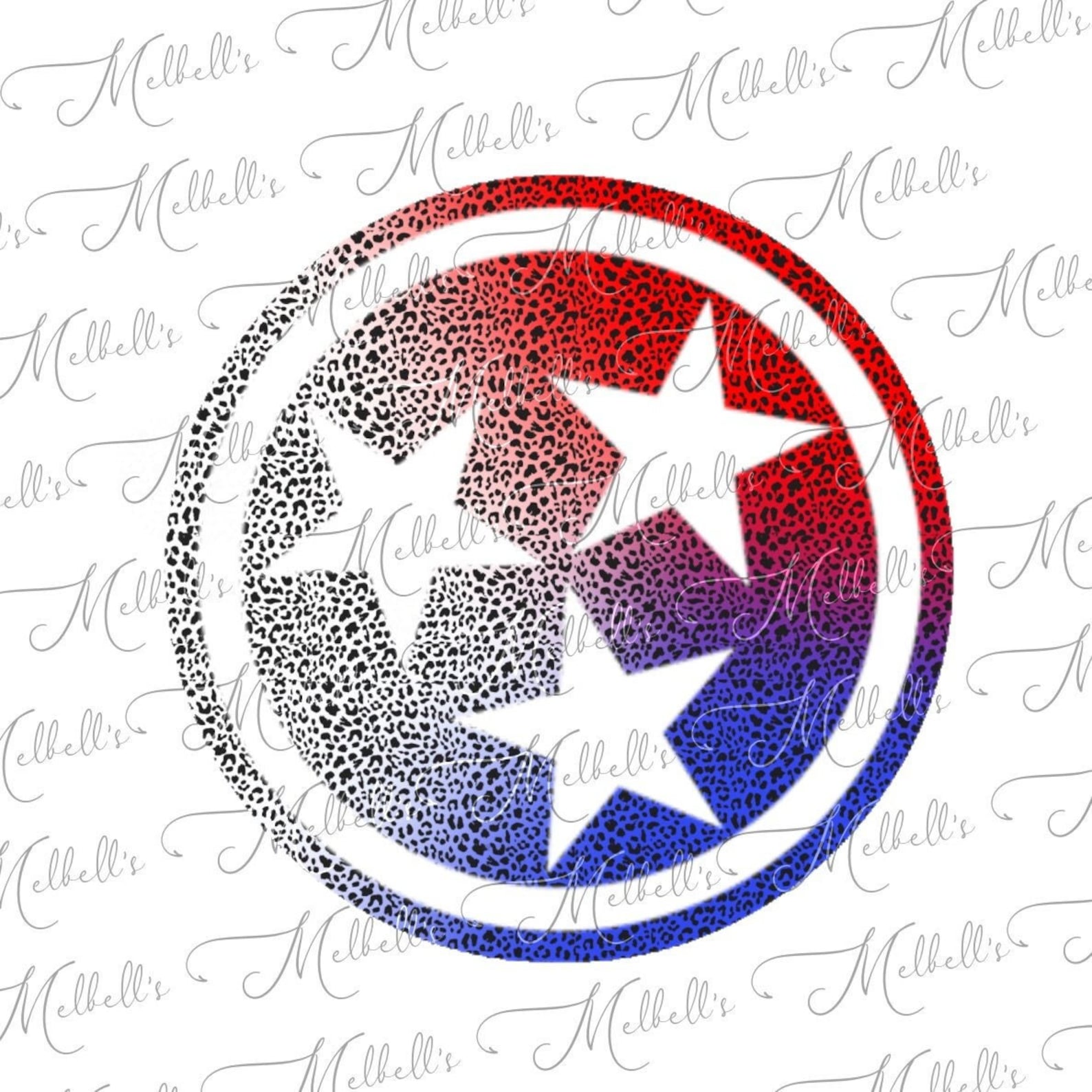 Red White Blue TN Tristar Design, Sublimation PNG (digital Download) - Etsy