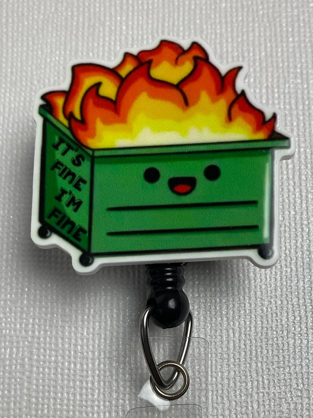 Dumpster Fire Badge Reel Nurse Badge Reel, Badge Reel, Breakaway ...