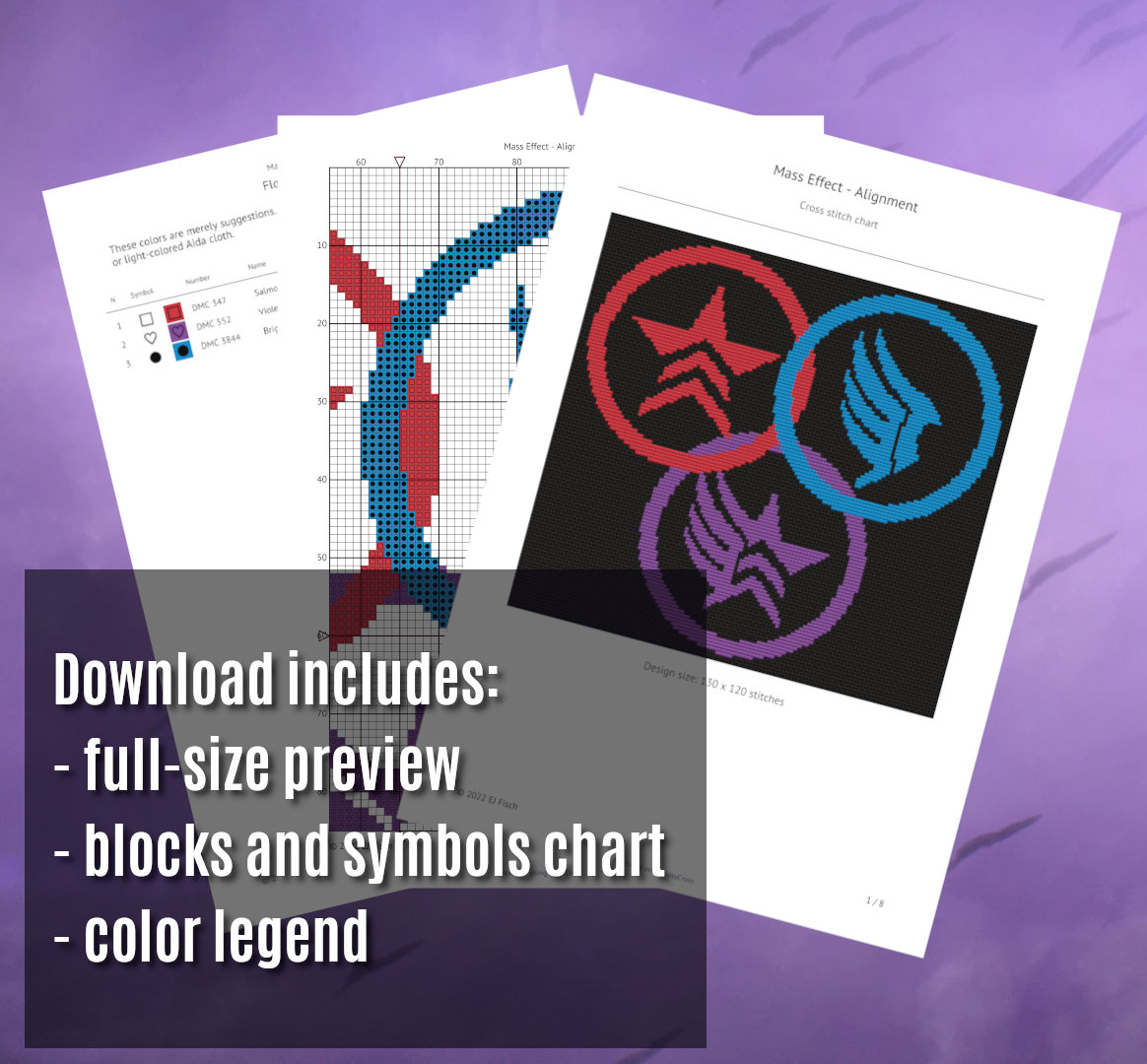 Mass Effect - "alignment" Cross-stitch Template - Etsy