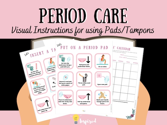 Period Care: Visual Instructions for Using Pads/tampons Log - Etsy