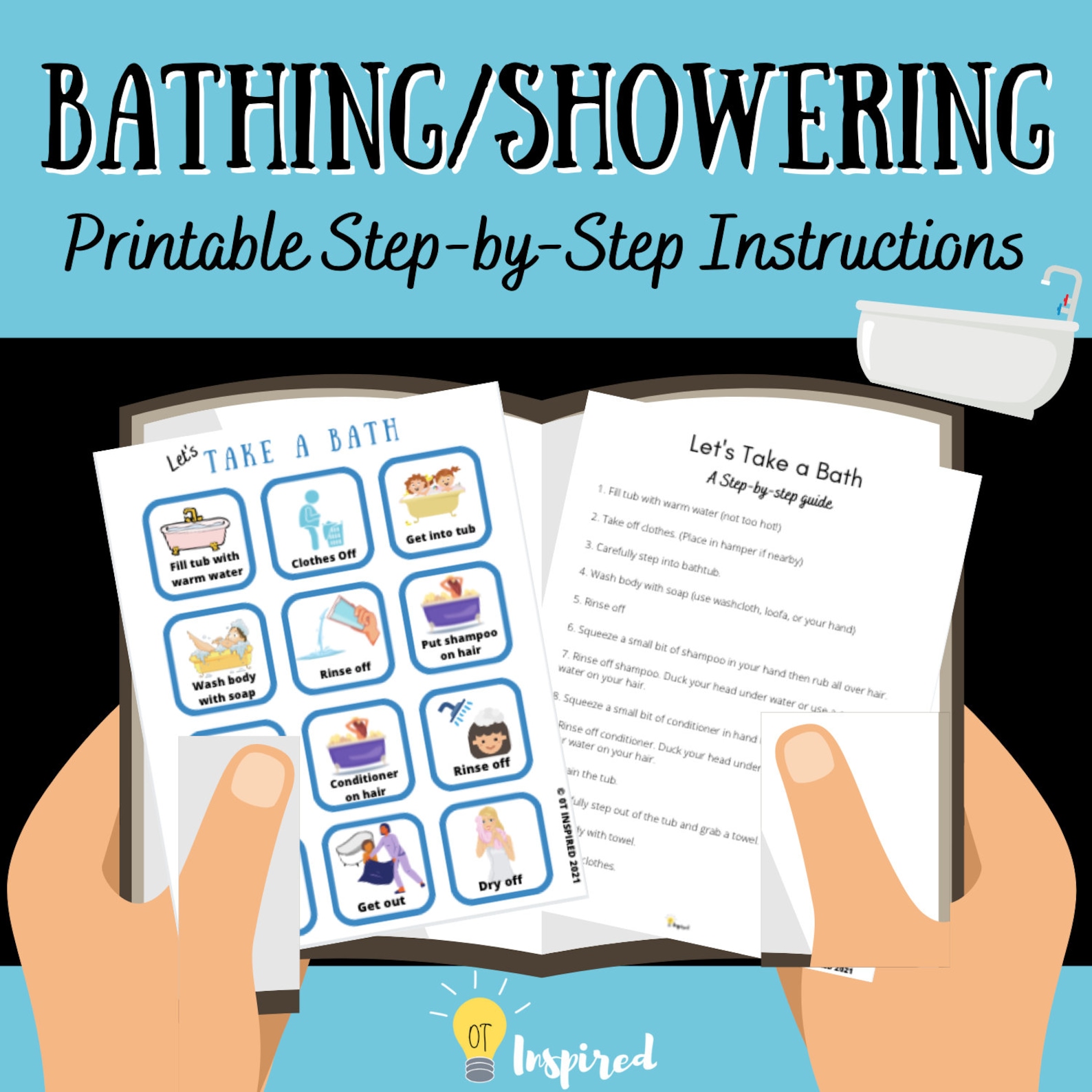 Self Care BUNDLE of Printable Visual Schedules for Asd/adhd/special ...