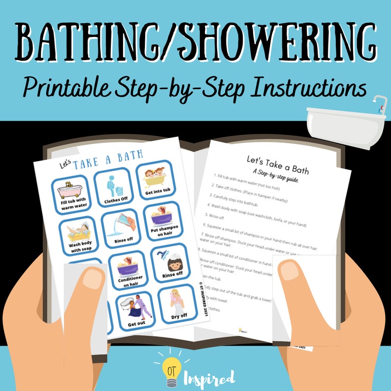 Self Care BUNDLE of Printable Visual Schedules for Asd/adhd/special ...