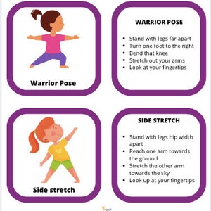 Movement Break Cards for Kids: Printable Cards With Exercises and ...