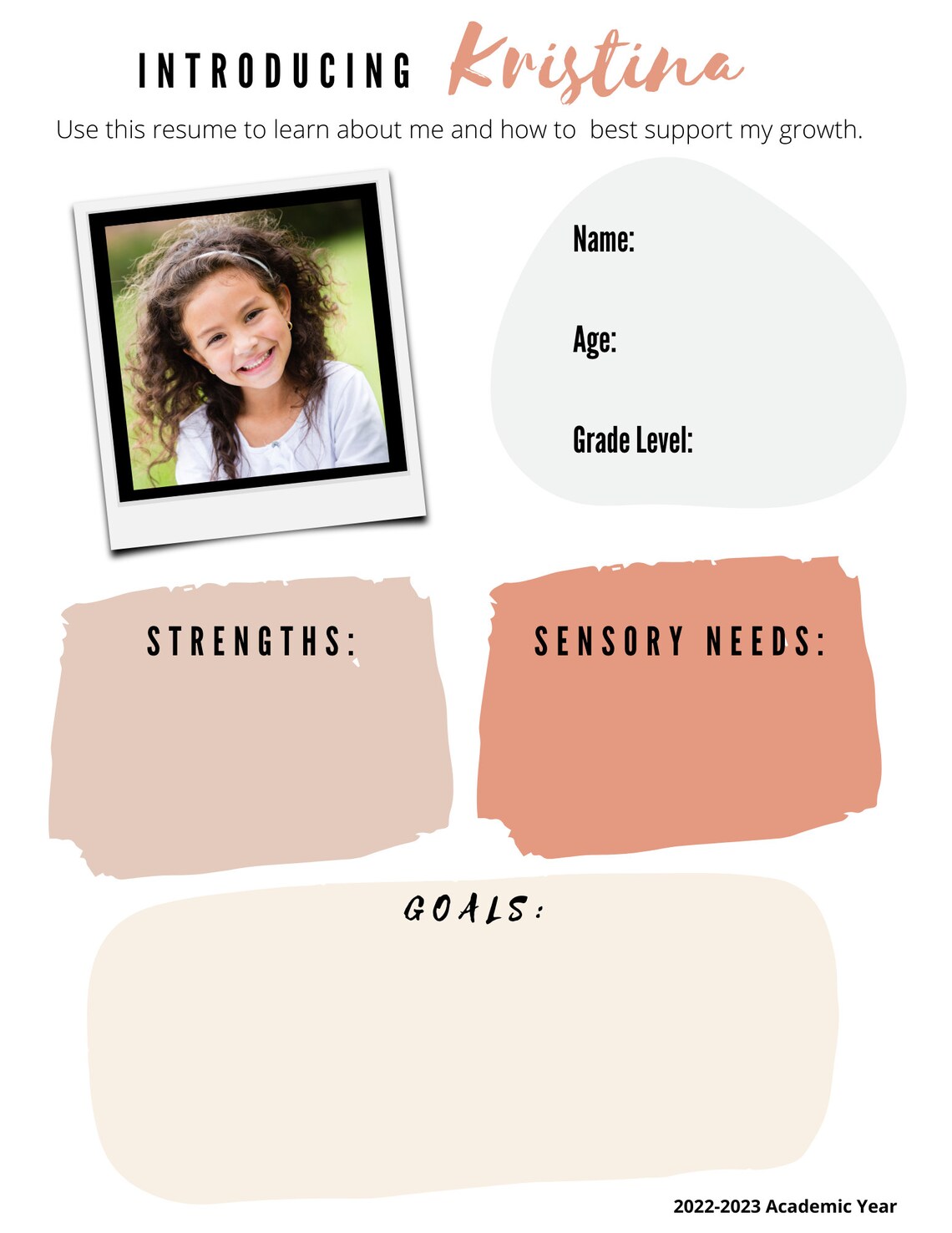 All About Me: Personalized IEP Worksheet - Etsy