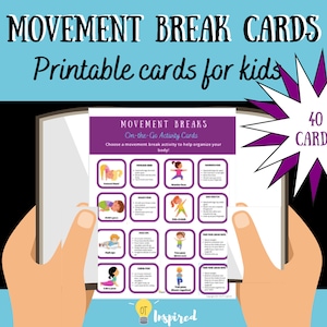 Movement Break Cards for Kids: Printable Cards With Exercises and ...