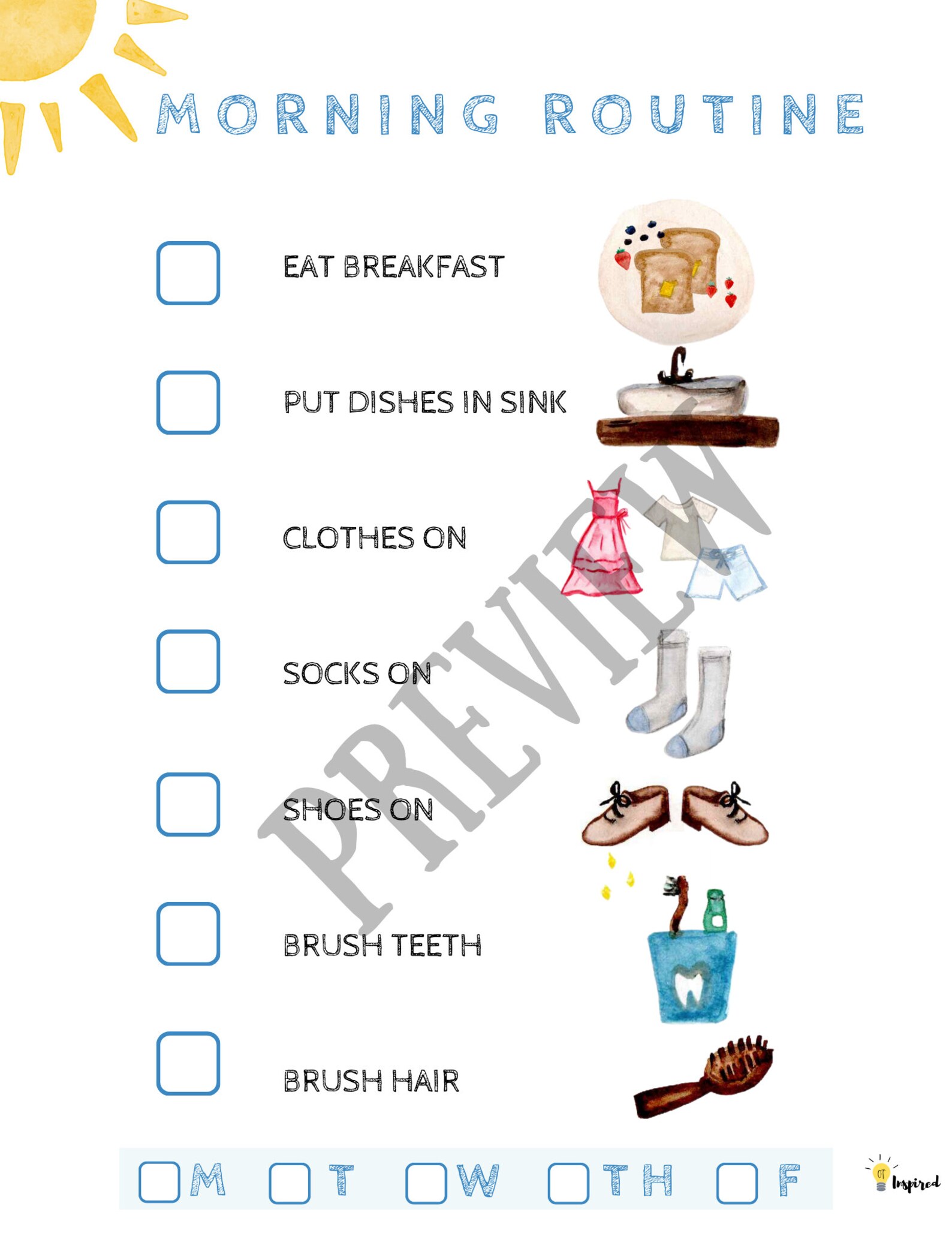Daily Routine Bundle: Morning Checklist and Bedtime Routine for School ...