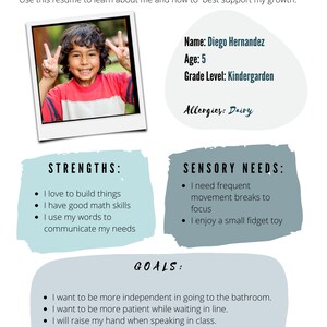 All About Me: Personalized IEP Worksheet - Etsy