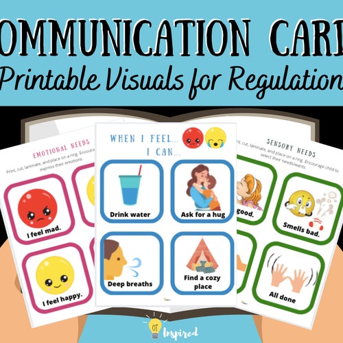 Communication Cards for Regulation: Printable Visual Cards - Etsy