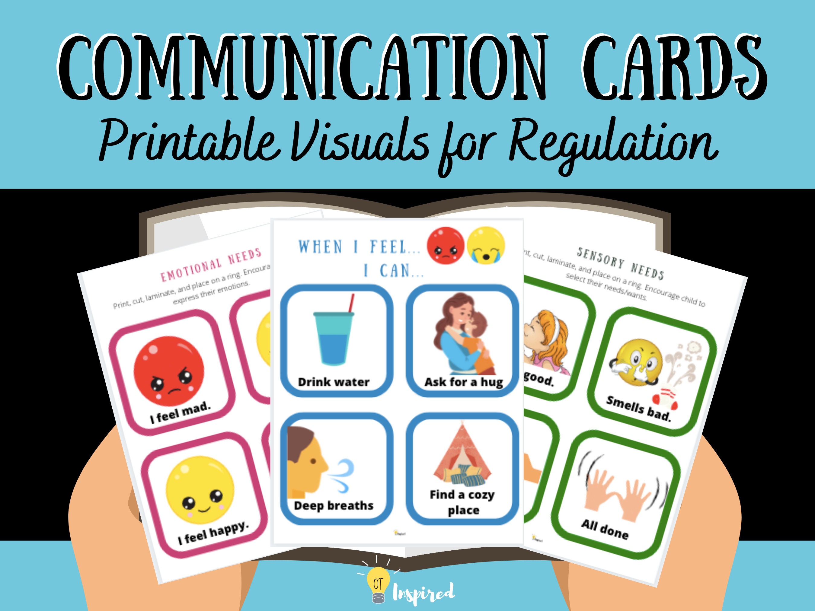Communication Cards for Regulation: Printable Visual Cards - Etsy
