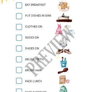 Daily Routine Bundle: Morning Checklist and Bedtime Routine for School ...