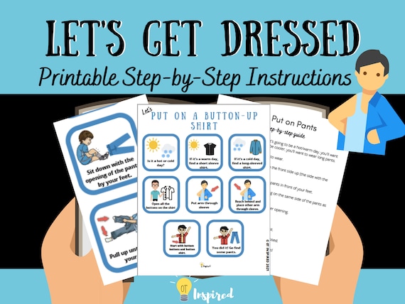 Let's Get Dressed: Visual Instructions put on a - Etsy