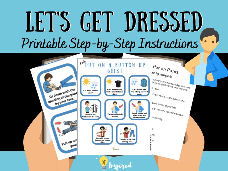 Let's Get Dressed: Visual Instructions (put on a Shirt/pants) for Sped ...